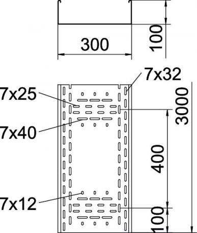 Bandeja portacables transitable BKRS 100 FS 3000 | 300 | 2 | no | Acero ...