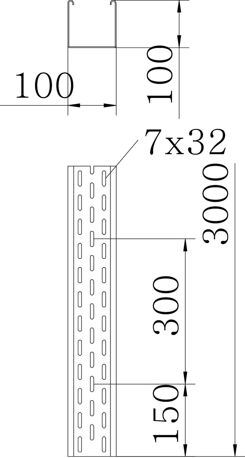 Bandeja portacables transitable BKRS 100 FS 3000 | 100 | 2 | no | Acero ...
